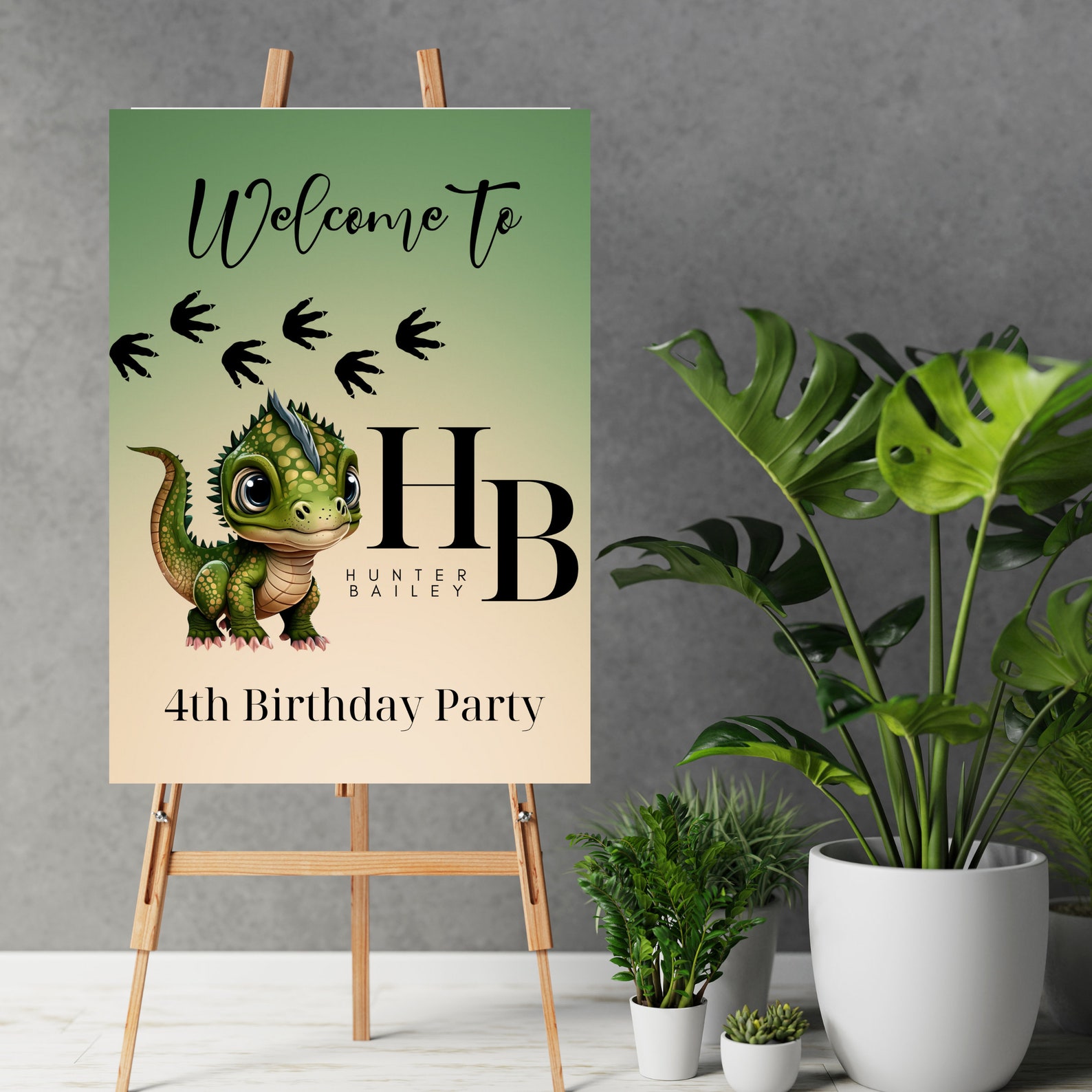 Editable Dinosaur Welcome Sign Template, Dino Birthday Party Banner ...