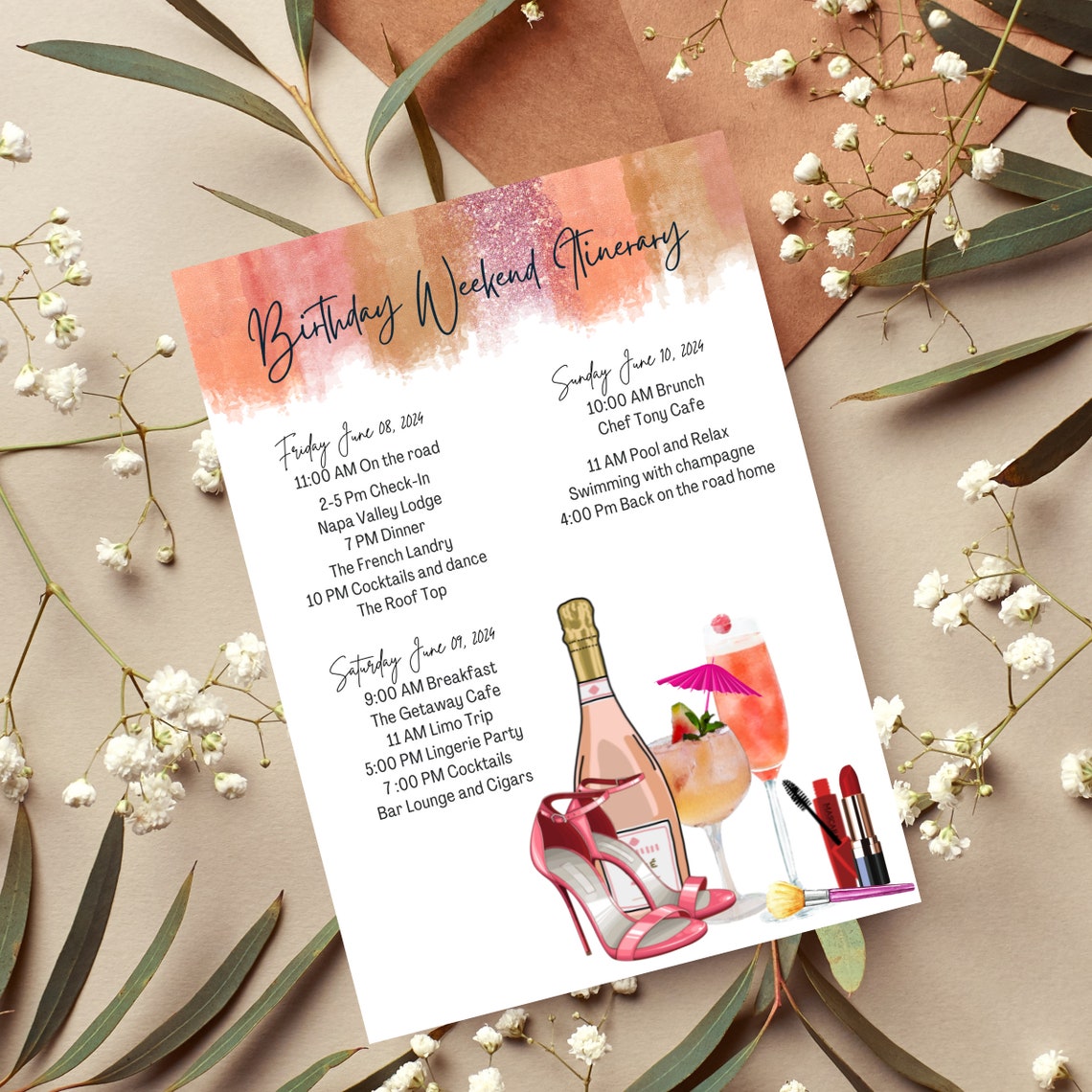 Ladies Weekend Birthday Getaway QR Code Invitation Weekend - Etsy