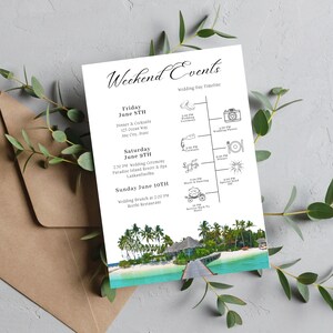 Maldives Island Bachelorette Invitation Template, Maldives Bachelorette ...