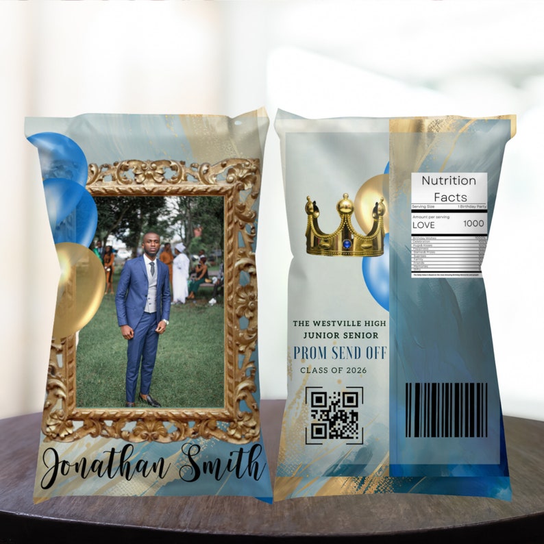 Prom Send off Chip Bag Template Prom Party Favors Printable - Etsy