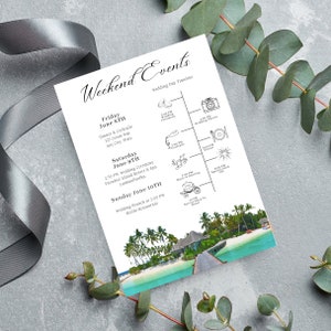 Maldives Island Bachelorette Invitation Template, Maldives Bachelorette ...