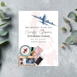 Customizable Travel Weekend Invitation Getaways: Personalized Birthday ...