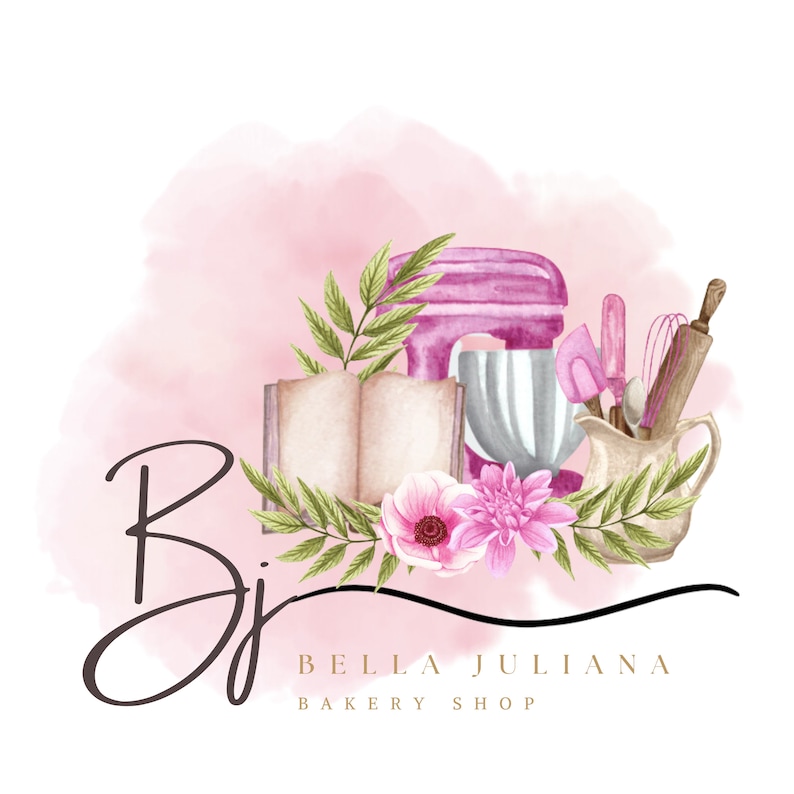Custom Logo Bakery Logo Rolling Pin Logo Mixer Logo Baking - Etsy