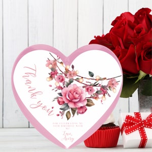 Editable Heart Floral Charger Plate Card Template - Perfect for Ladies ...