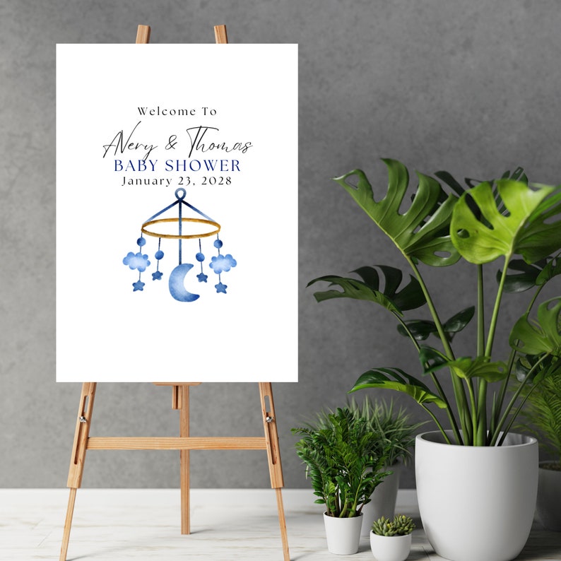 Baby Shower Welcome Sign Template Boy Baby Shower Printable - Etsy