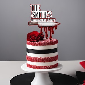 Handcrafted Halloween Killer Cake Topper - Custom Blood Dripping Knife ...