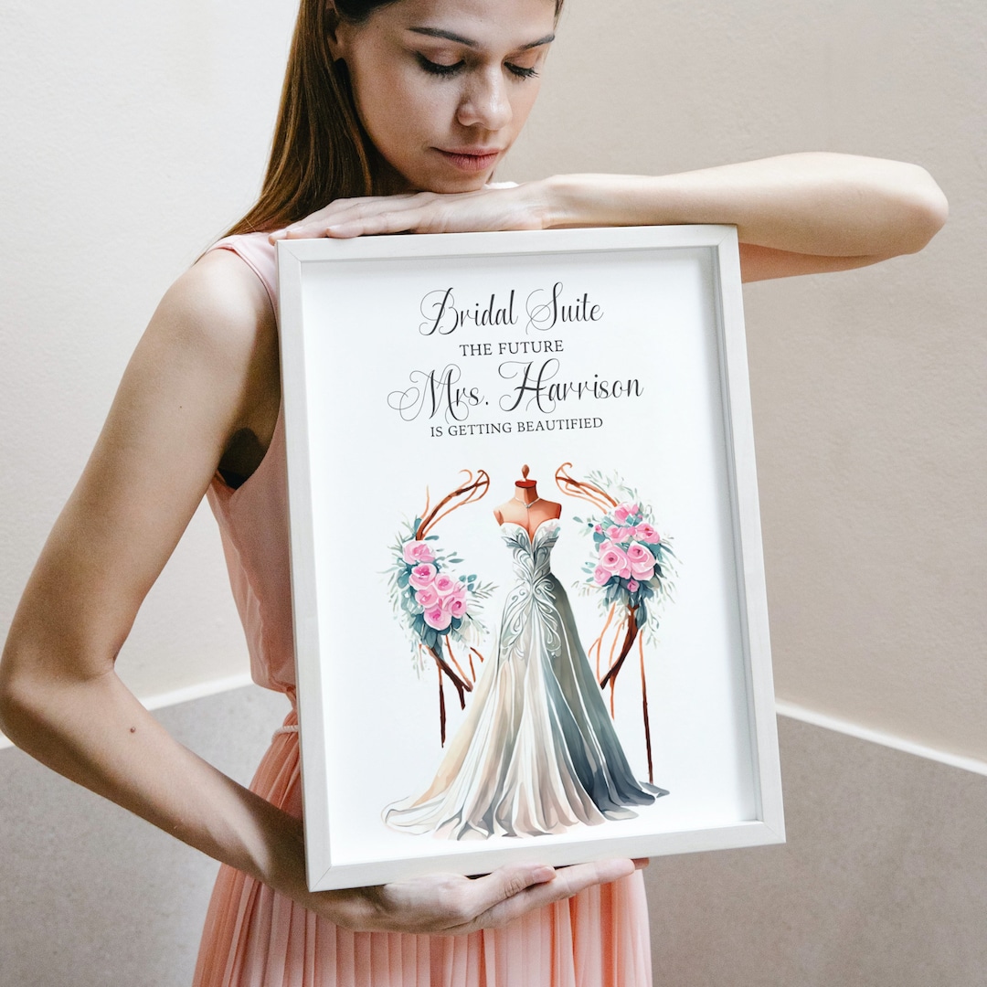 Printable Bridal Suite Wedding Sign - Wedding Day Banner for Dressing ...