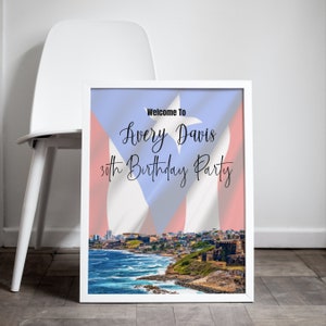 Puerto Rico Welcome Sign Template, Editable San Juan Birthday Banner ...