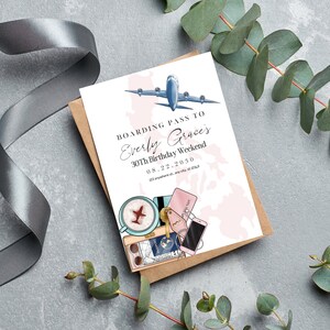 Customizable Travel Weekend Invitation Getaways: Personalized Birthday ...