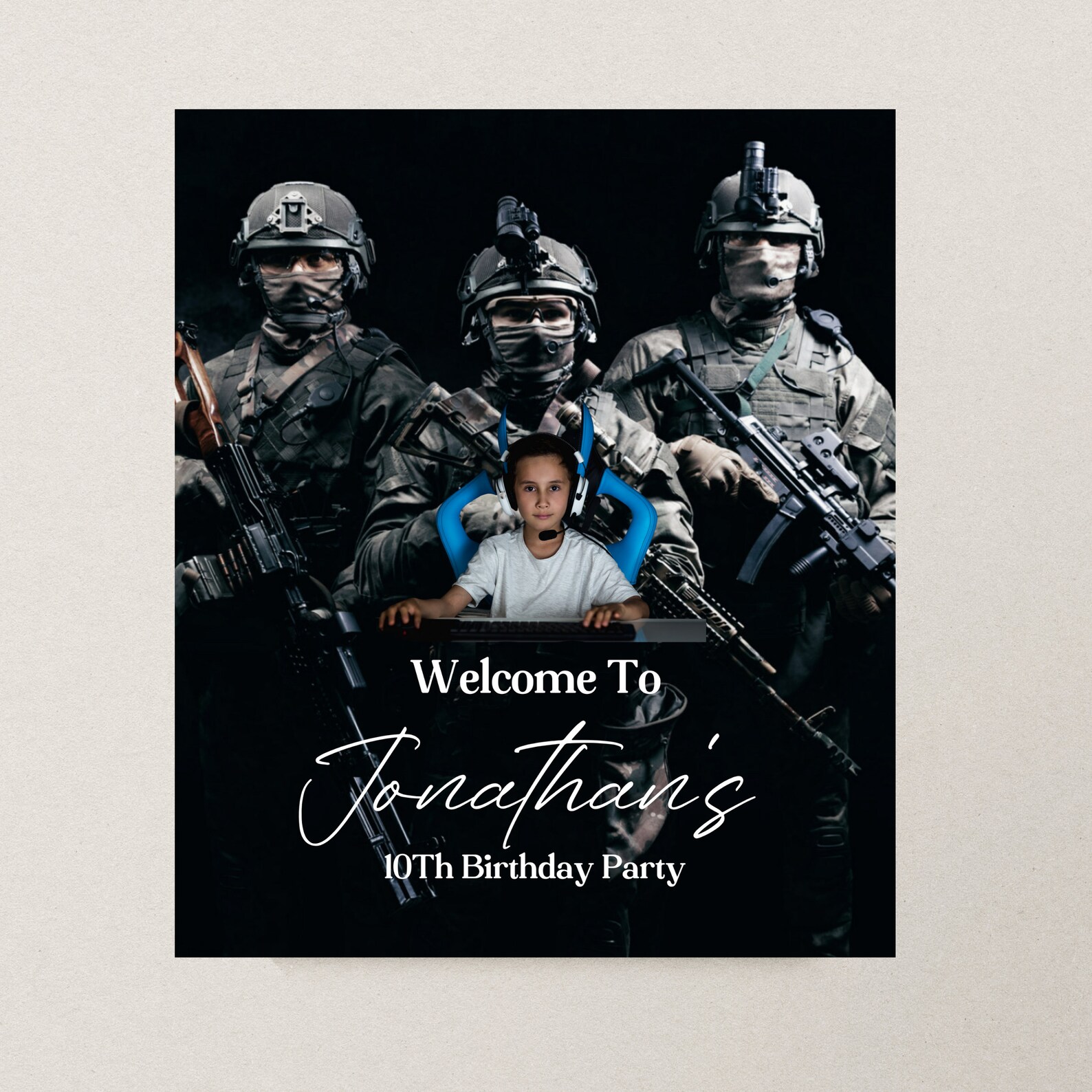 Editable Gamer Birthday Welcome Sign, Gamer Editable Party Banner ...