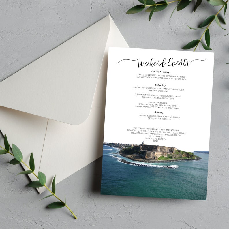 Puerto Rico Birthday Invitation Template Editable San Juan - Etsy