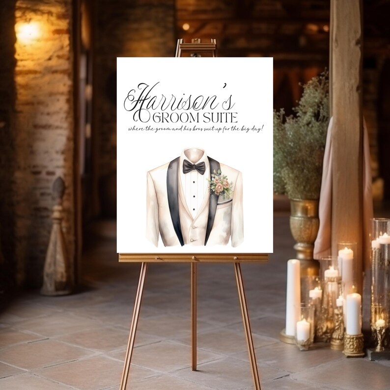 Custom Groom's Suite & Bachelor Party Welcome Sign | Groom and Bros ...