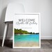 Bora Bora Birthday Welcome Sign, French Polynesia Beach Banner ...