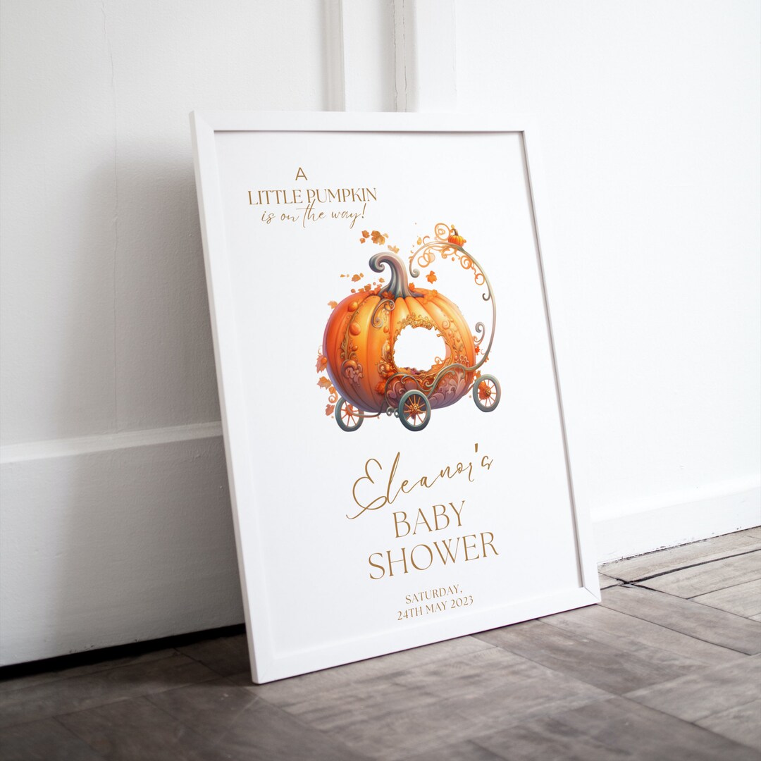 Fall Baby Shower Welcome Sign Template, Pumpkin Fall Printable Welcome ...