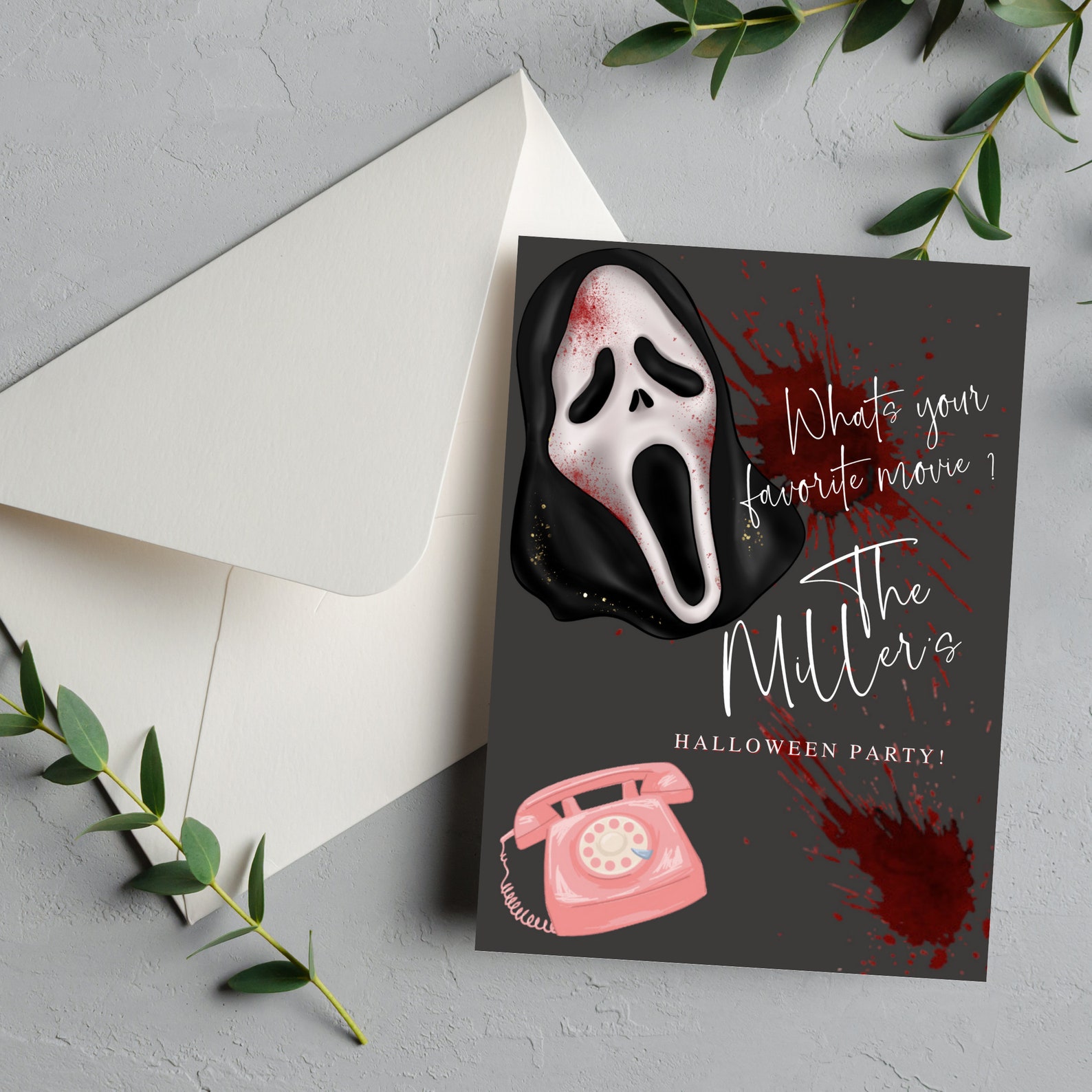 Halloween Party Invitation Template, Horror Printable Invitations ...
