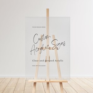 Personalized Clear Acrylic Party Sign - Elegant Event Signage, Custom ...