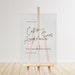 Personalized Clear Acrylic Party Sign - Elegant Event Signage, Custom ...