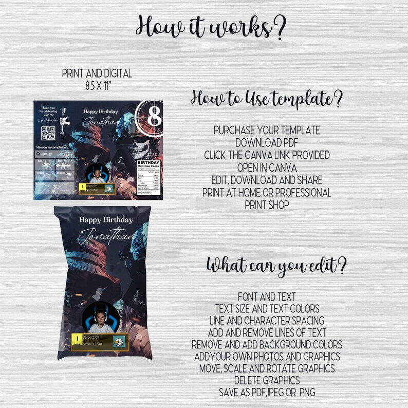 Video Game Birthday Chip Bag Gamer Gamer Party Favor - Etsy