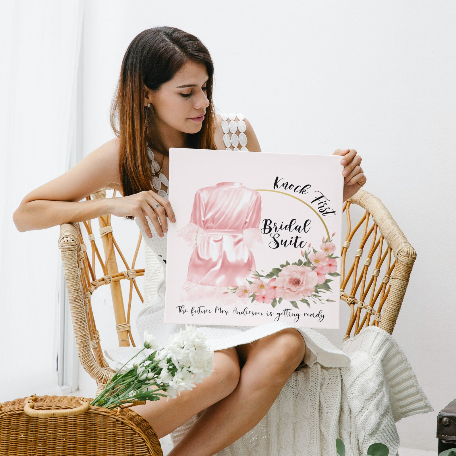 Bridal Suite Knock First Wedding Sign, the Bride is Getting Ready ...