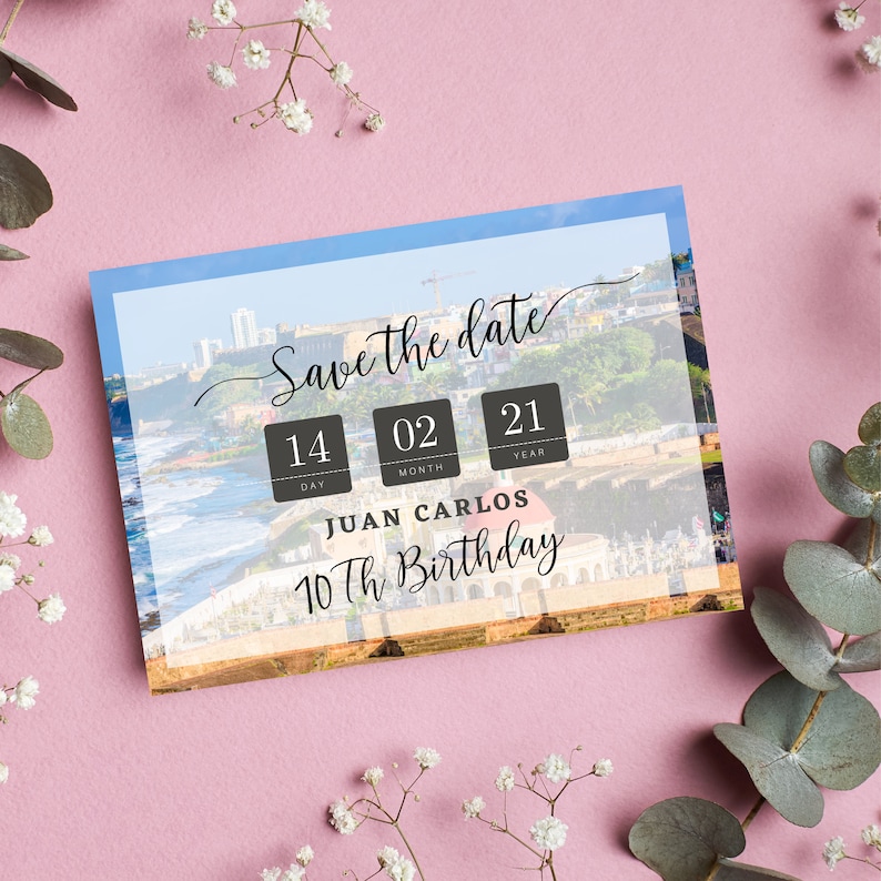 Puerto Rico Birthday Invitation Template Editable San Juan - Etsy