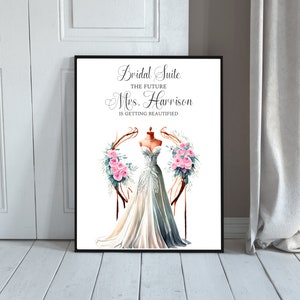 Printable Bridal Suite Wedding Sign - Wedding Day Banner for Dressing ...