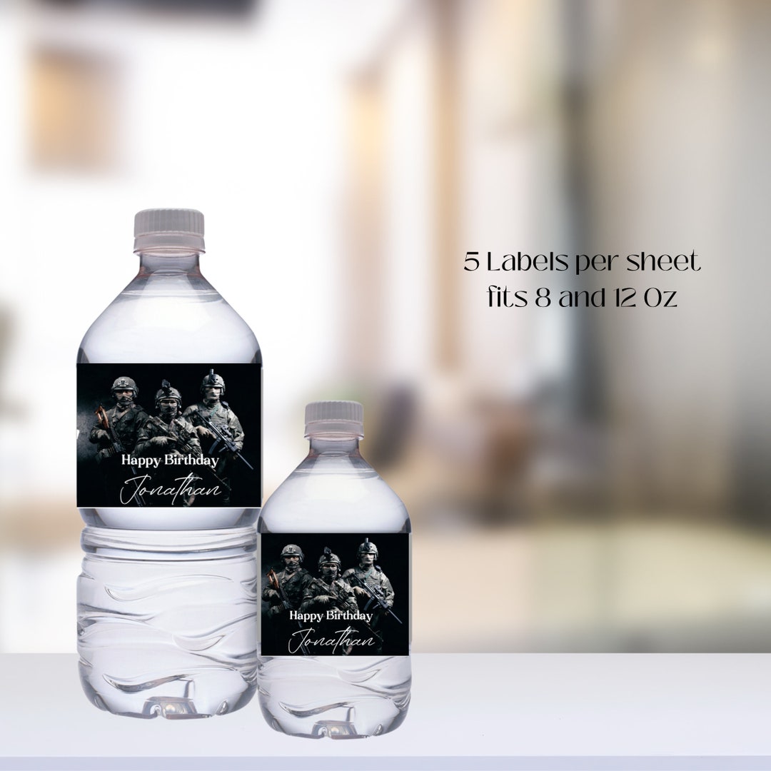 Video Game Party Water Bottle Labels, Gamer Bottle Label, Gaming ...