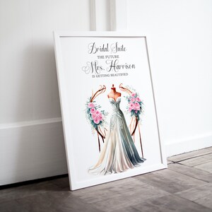 Printable Bridal Suite Wedding Sign - Wedding Day Banner for Dressing ...