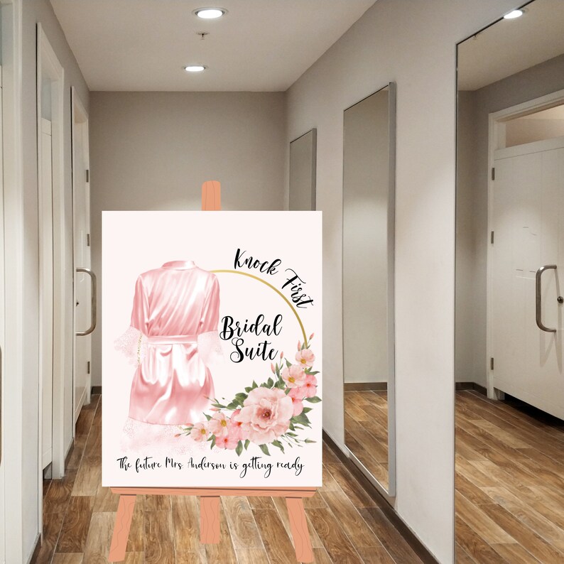 Bridal Suite Knock First Wedding Sign, the Bride is Getting Ready ...