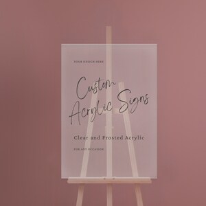 Personalized Clear Acrylic Party Sign - Elegant Event Signage, Custom ...