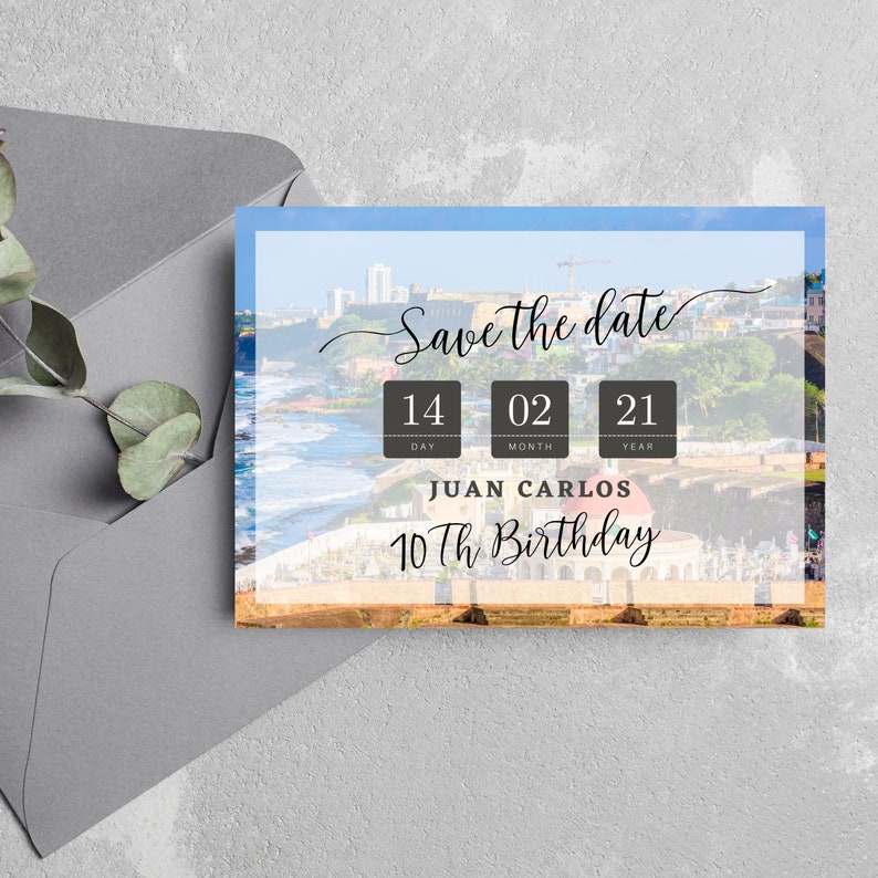 Puerto Rico Birthday Invitation Template Editable San Juan - Etsy