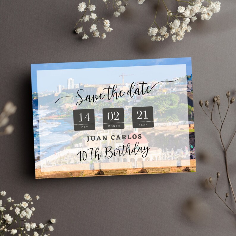 Puerto Rico Birthday Invitation Template Editable San Juan - Etsy