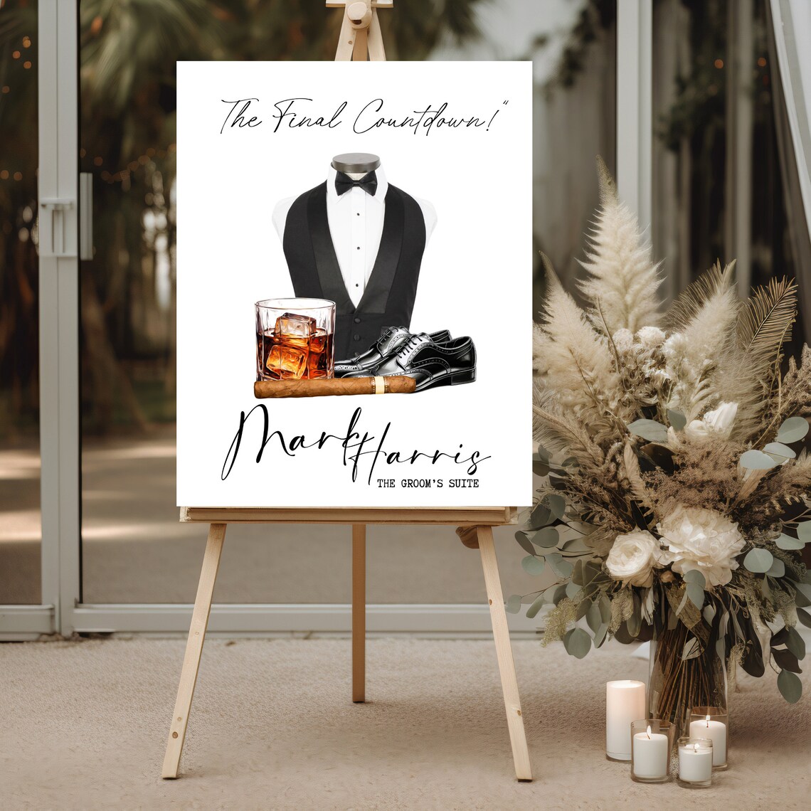 Custom Groom Wedding Suite Welcome Sign | Groomsmen Dressing Room ...