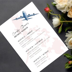 Customizable Travel Weekend Invitation Getaways: Personalized Birthday ...