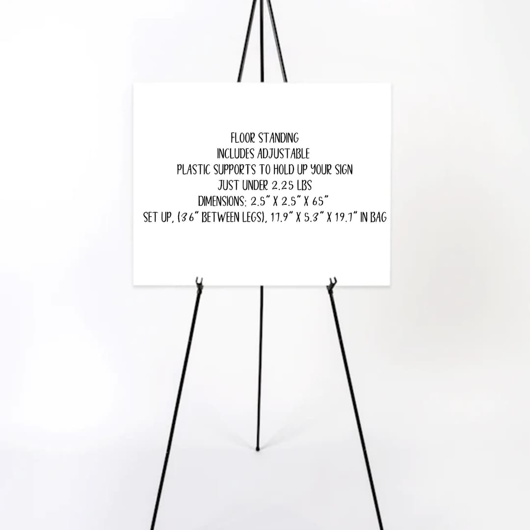 Table Top Black Metal Easel Stand, Wedding Sign Tripod Stand ...