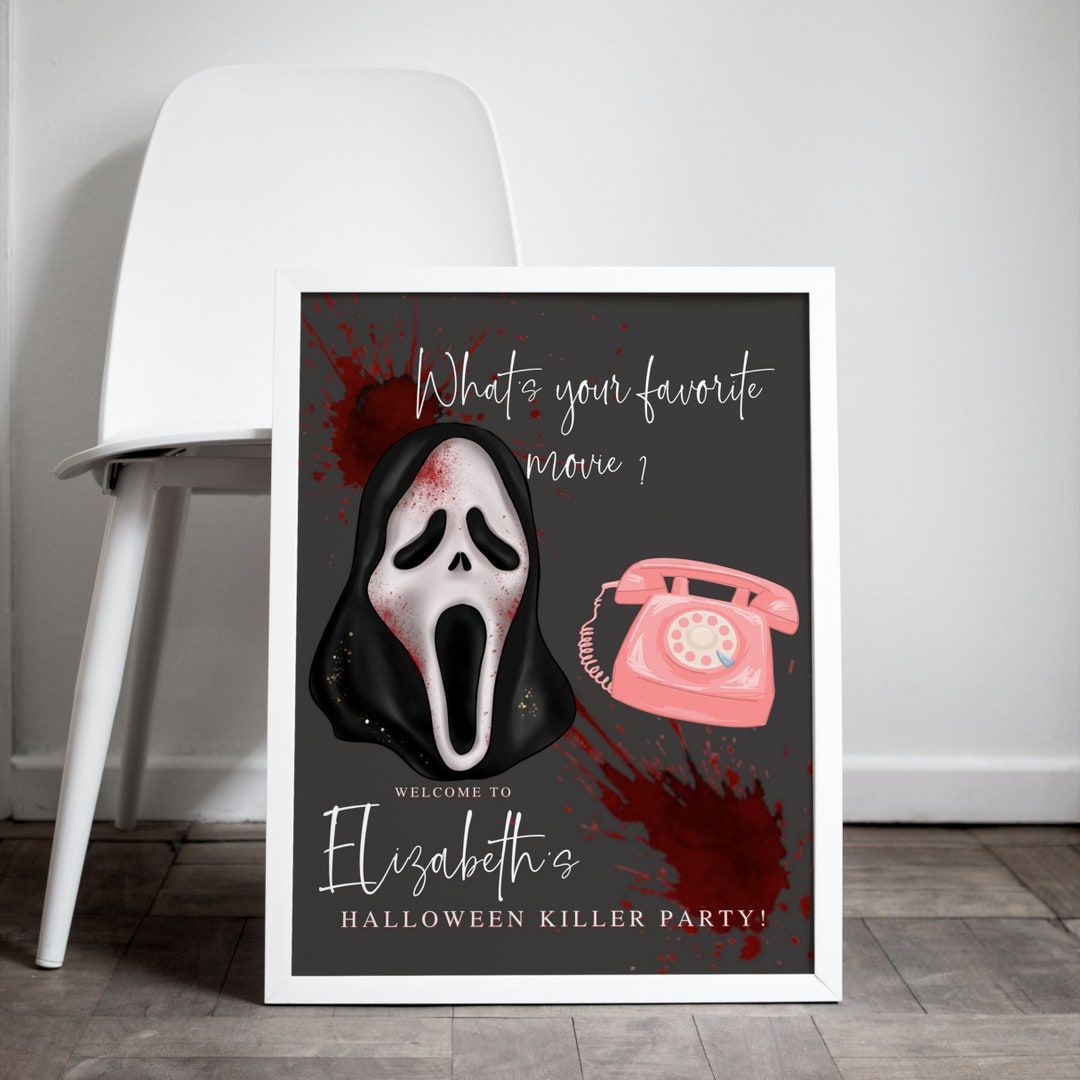 Halloween Party Welcome Sign Template, Scream Horror Printable Banner ...