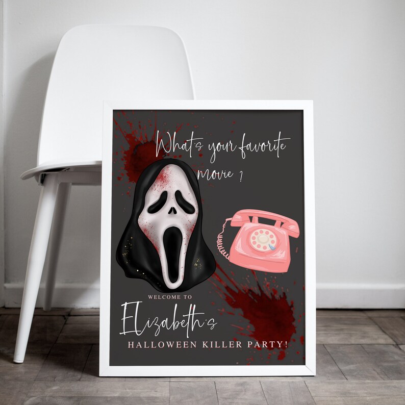 Halloween Party Welcome Sign Template, Scream Horror Printable Banner ...