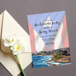 Puerto Rico Invitation Template, Editable San Juan Bachelorette ...