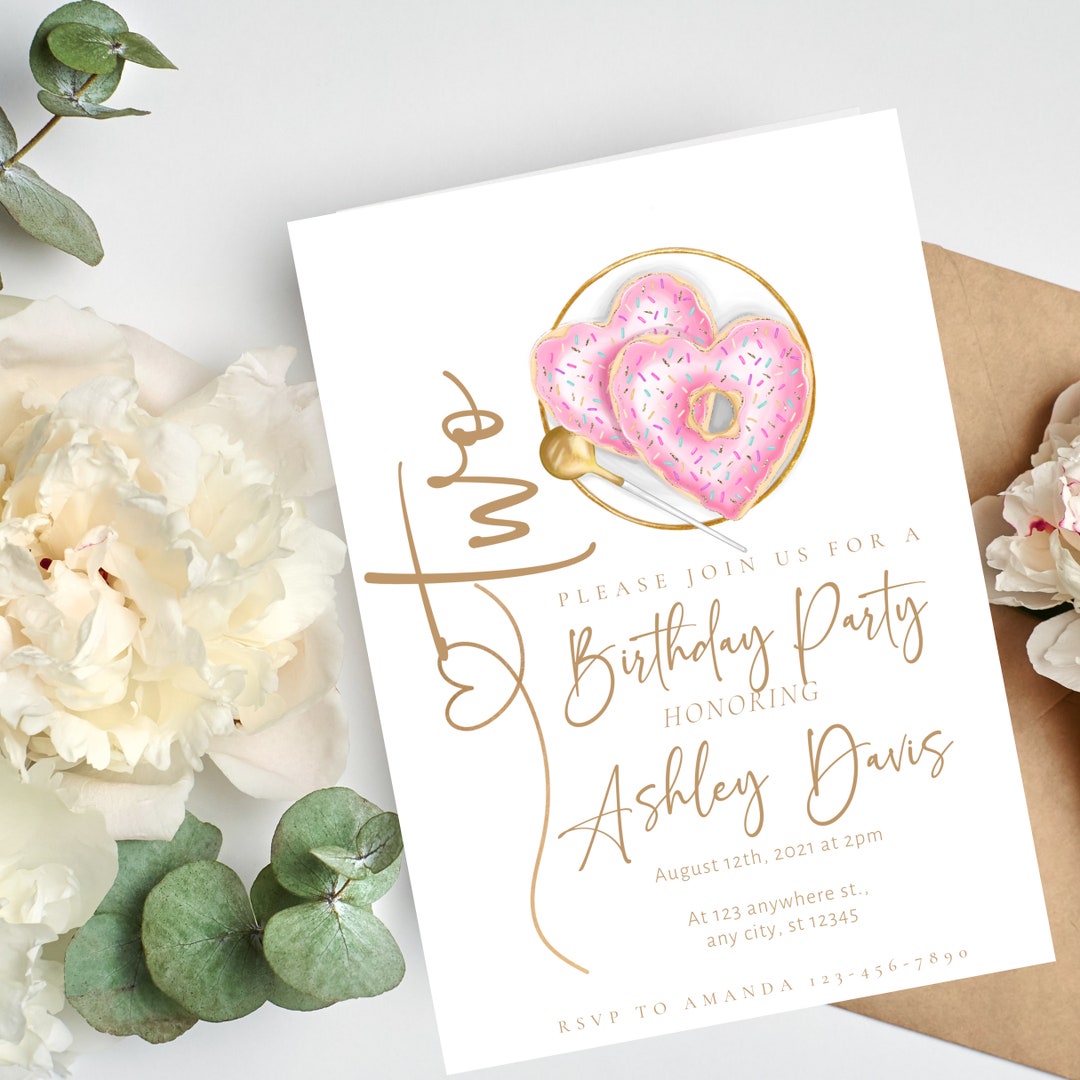 Editable Love Birthday Invitation Template, Custom Any Age Love Invite ...