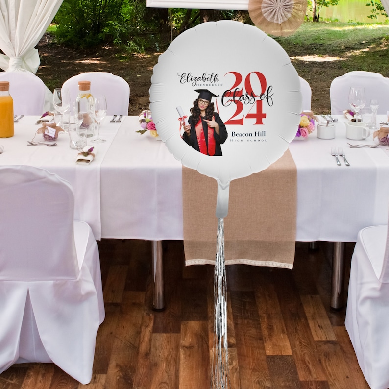 Custom Graduation Balloon With Personalized Photo - Mylar Helium ...
