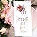 Customizable Valentine's Dinner Menu Template Editable Romantic Wedding ...