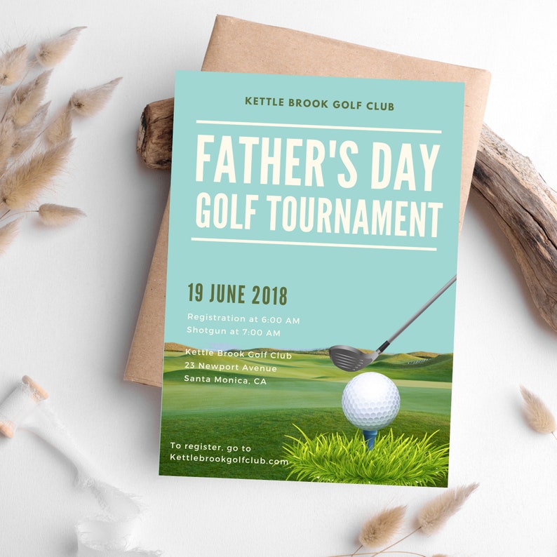 Father's Day Golf Tournament Invitation Golf Theme - Etsy