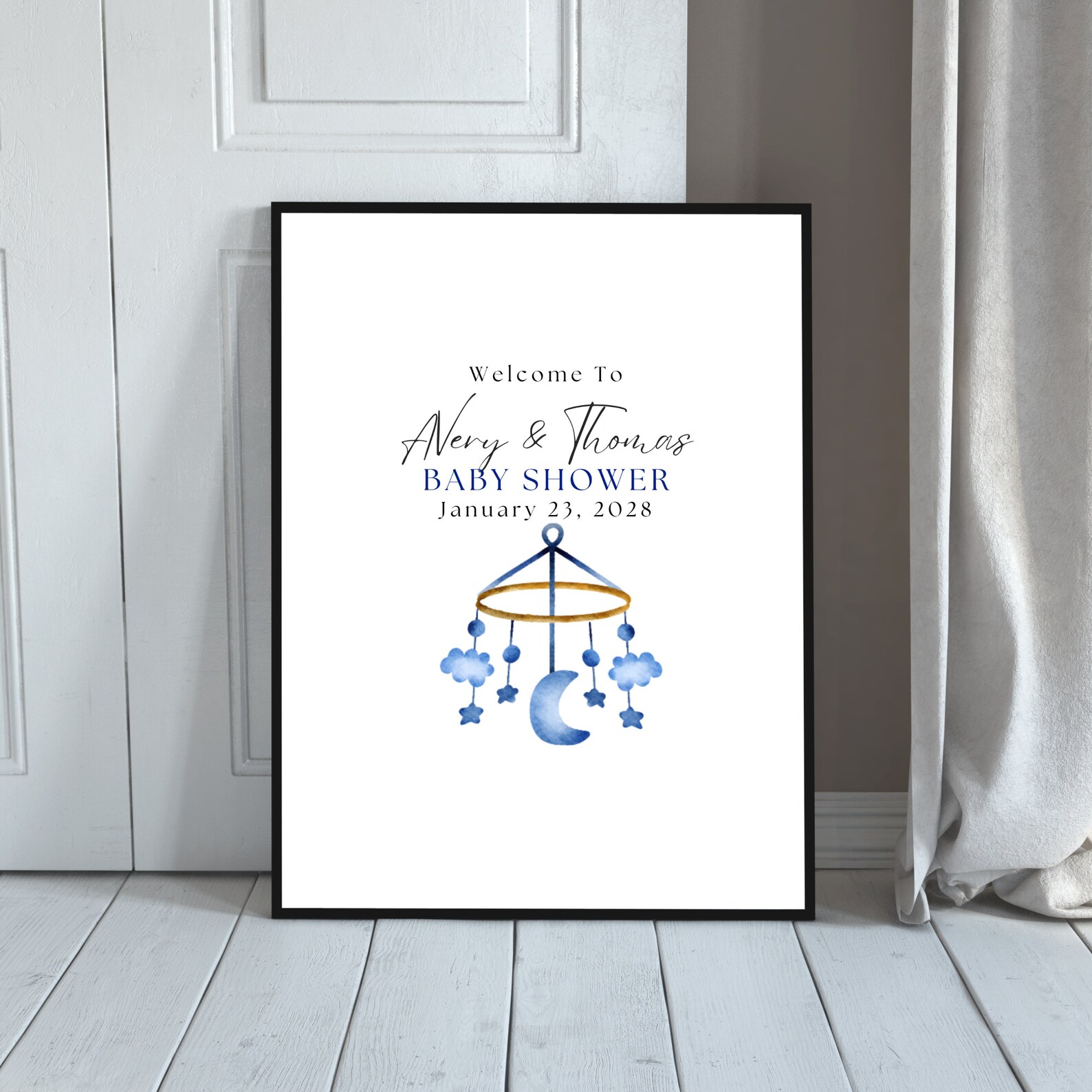 Baby Shower Welcome Sign Template Boy Baby Shower Printable - Etsy