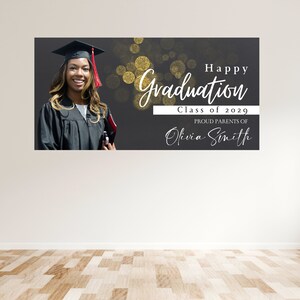 Custom Graduation Vinyl Banner With Photo - Congratulations Grad ...