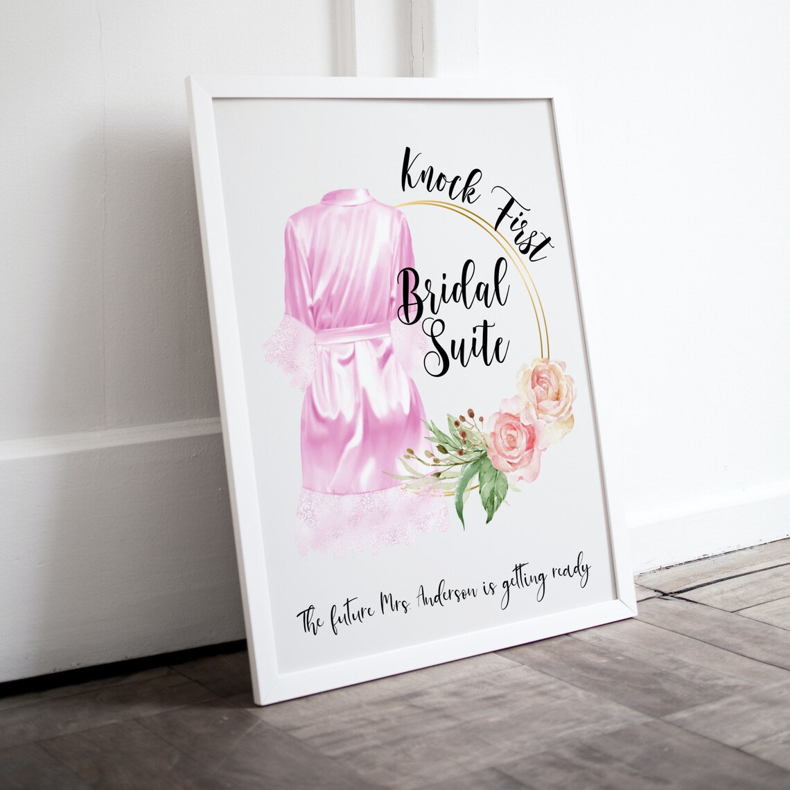 Bridal Suite Knock First Wedding Sign, the Bride is Getting Ready ...