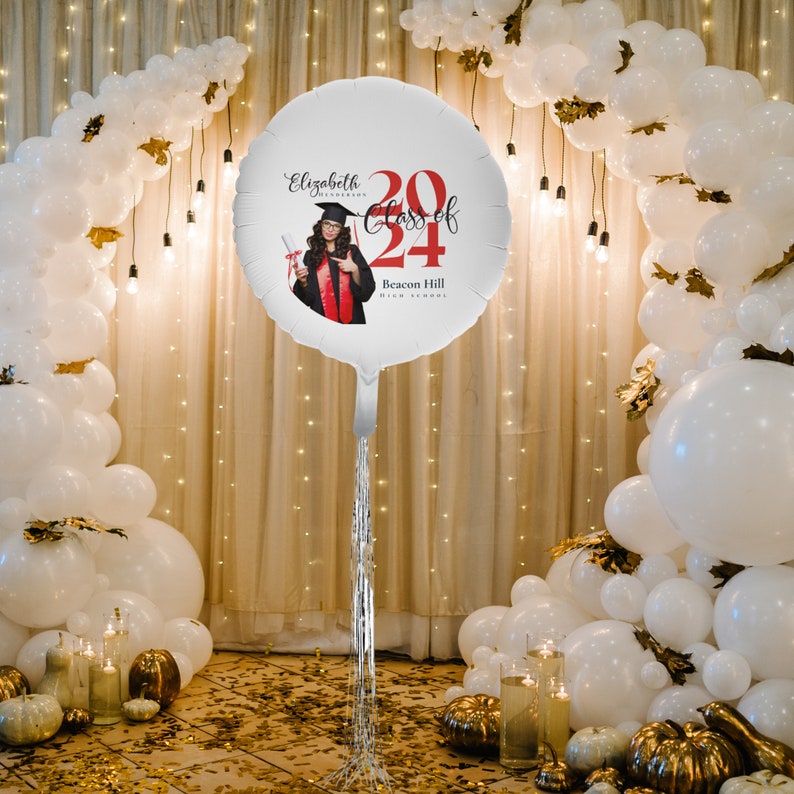 Custom Graduation Balloon With Photo, Personalized Grad Party Balloon ...