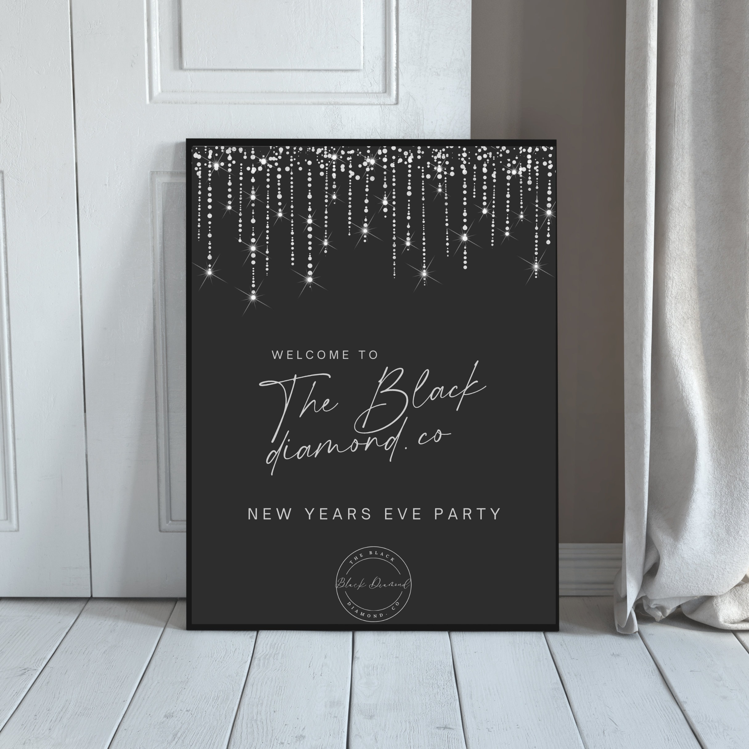 Editable New Year's Eve Party Welcome Sign Template - Etsy