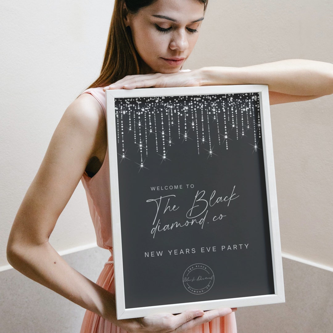 Editable New Year's Eve Party Welcome Sign Template Custom Last Night ...