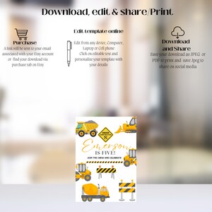 Printable Construction Birthday Welcome Party Signs - Dump Truck Banner ...