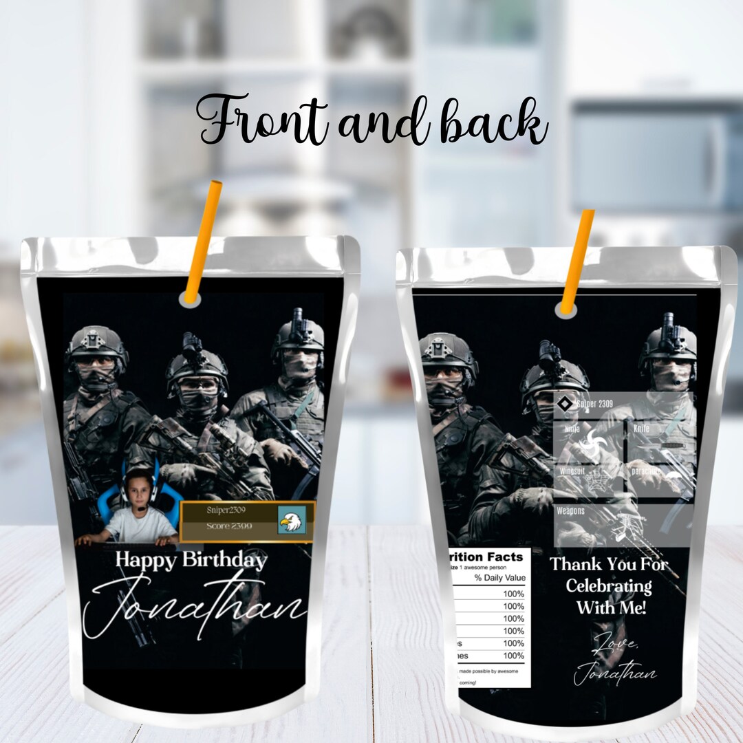 Video Game Party Juice Box Labels, Gamer Caprisun Label, Gaming ...