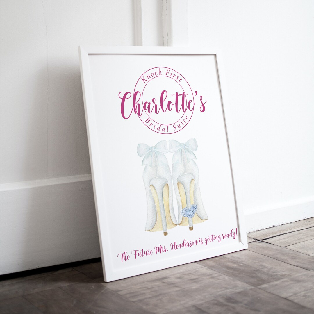 Bridal Suite Knock First Wedding Sign, the Bride is Getting Ready ...